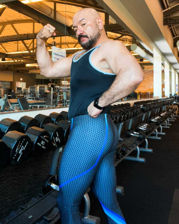 Chaos Blue Bodybuilding Tights (2024 Edition) - LED Queens