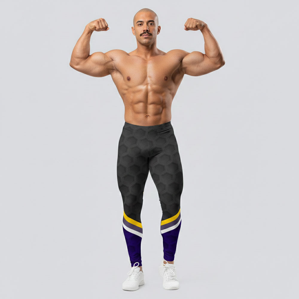 Glute Flex Bodybuilding Tights (Non-Binary Pride Colorway) – LED Queens